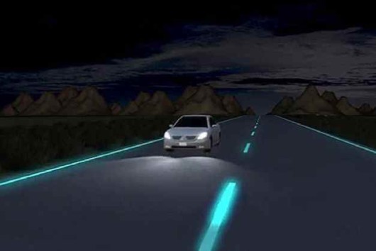 Glow-in-the-Dark Roads Light Up for Drivers - Good News Network