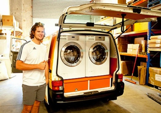 2 Guys Outfit Their Van With Washer and Dryer for Brisbane Homeless ...