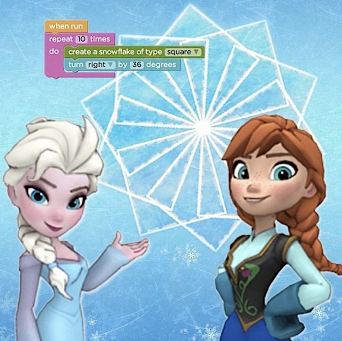 FROZEN's Elsa and Anna Teach Girls to Code - Good News Network
