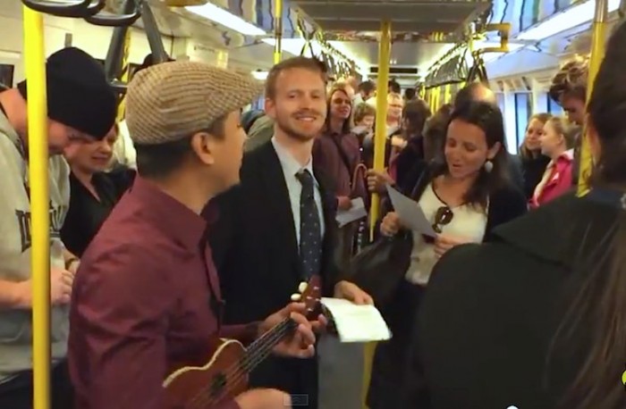 Train Commuters Sing Along to Somewhere Over the Rainbow (WATCH) - Good ...