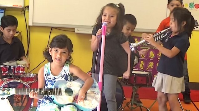 Teacher at “Preschool of Rock” Makes Music Videos to Really Amp Up Learning