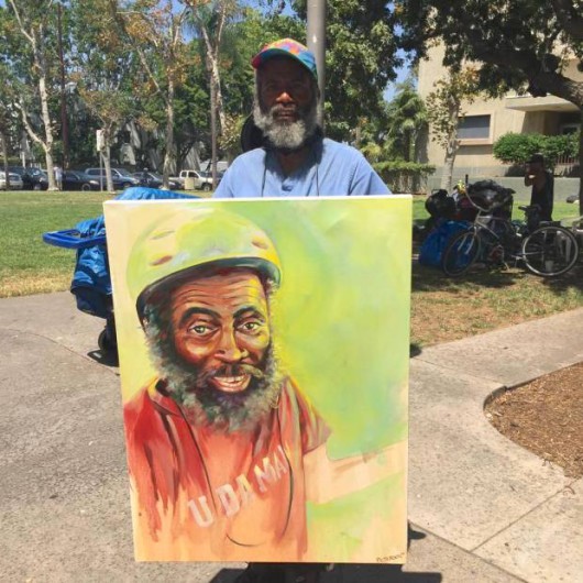 Artist Paints Homeless Portraits And Donates the Money Toward Their Care