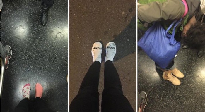 Giving Shoes Off Her Feet to Homeless Lady on Subway, Starts Chain ...