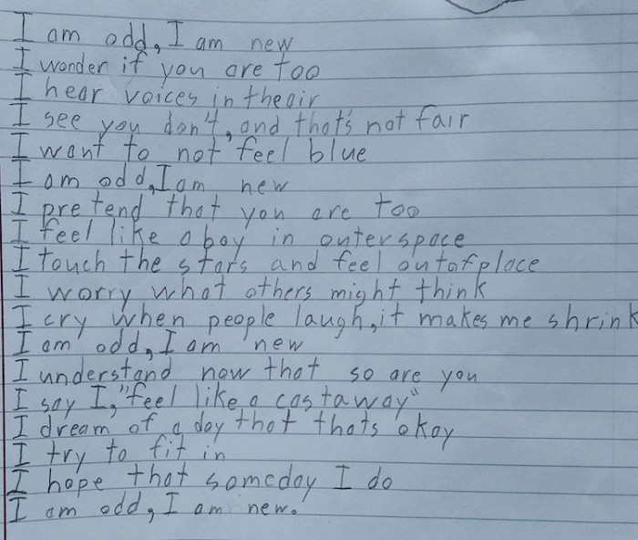 'I Am Odd, I Am New': Autistic Boy Writes Breathtaking Poem About ...