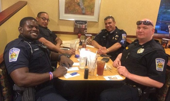 Cops Pay Restaurant Bill For Couple Who Refused To Sit Next To Them ...