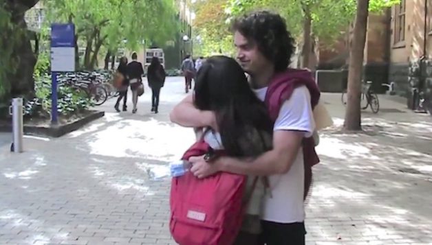 Positive Psychology Students Learn by Giving Free Hugs on Campus (WATCH ...