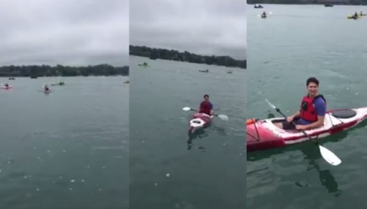 Canadian Prime Minister Justin Trudeau Kayaks Over to a Family to ...