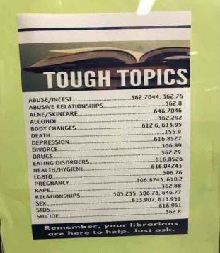 Library Hangs Helpful Poster For Subjects People Might Be Embarrassed ...