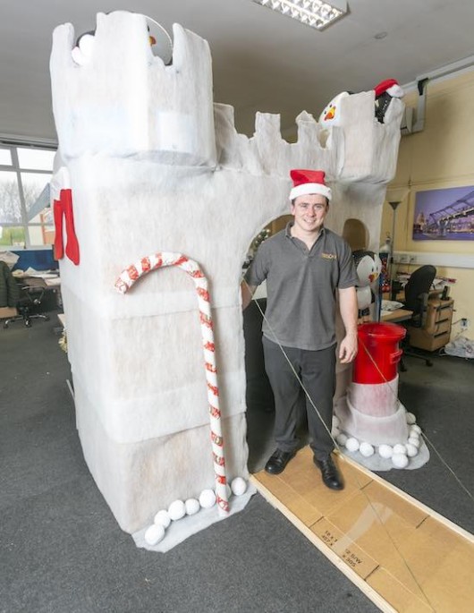 Man Transforms His Workspace into Winter Castle Complete With a Working ...