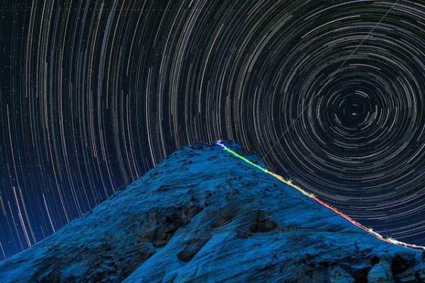 Time Lapse Photography Turns Rock Climbing Trails into Rainbow LED ...