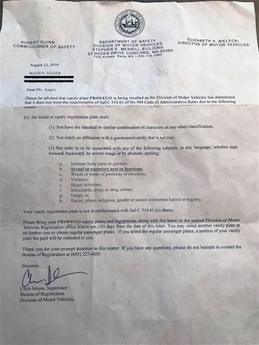 Governor Intervened So Mom Could Keep Her Hilarious License Plate