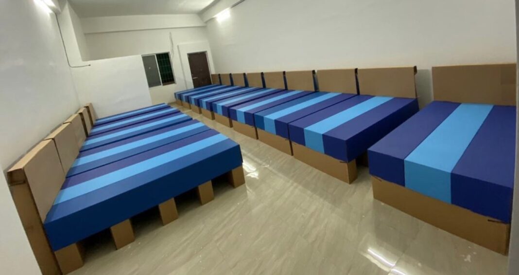 Woman Designs Sturdy Cardboard Beds For Overrun Hospitals in India ...