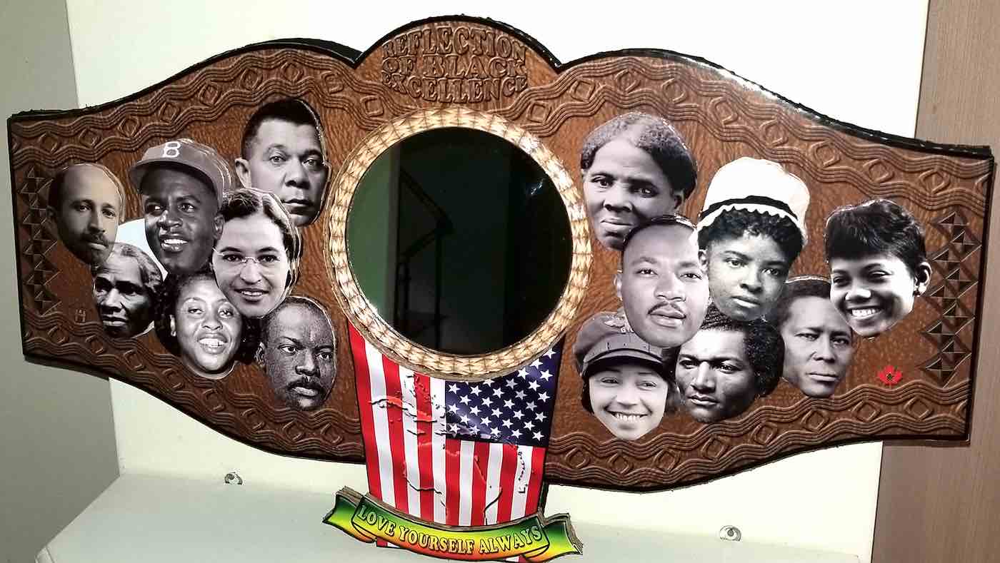 Cardboard Artist Creates Mirror Surrounded By Black Legendary Heroes to ...