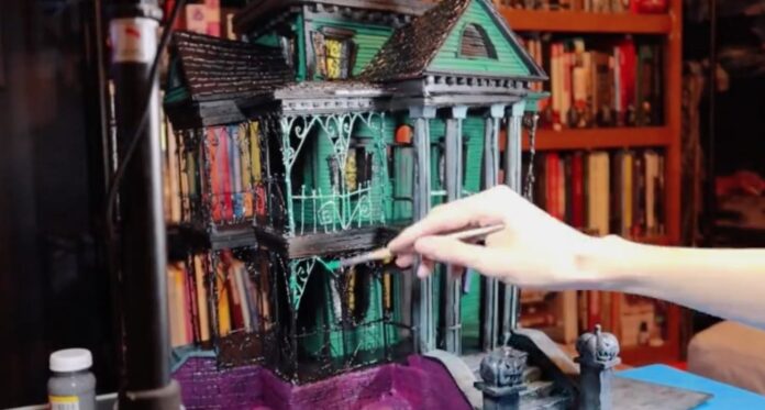 Cardboard Boxes Turned Into Incredible Haunted House Model For ...