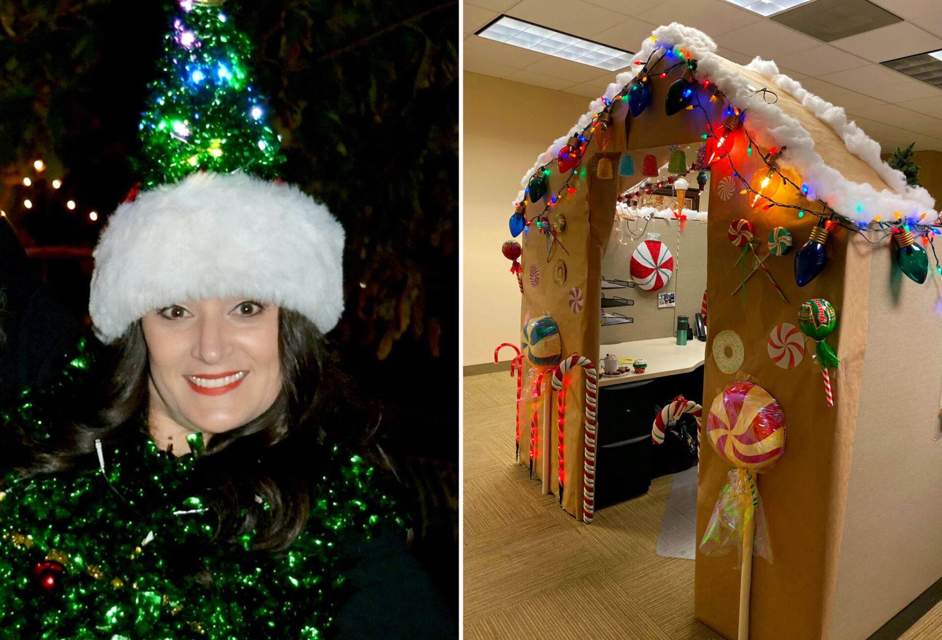 Christmas Fanatic Turns Her Office Cube Into Incredible Life-Sized ...