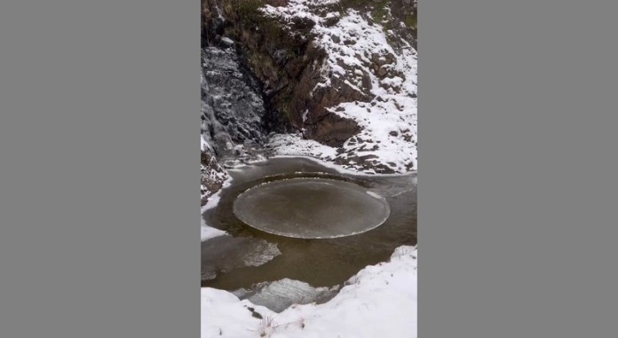 Hiker Captures Video of Rare Ice Disk Vortex Spinning in Scottish ...