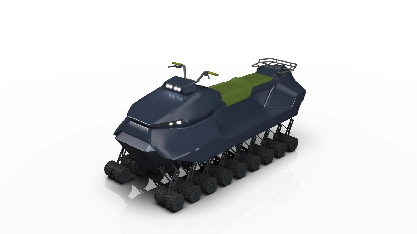 New 18-Wheel Electric All-Terrain Vehicle is a Versatile World First