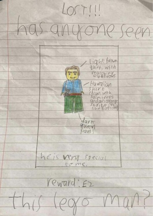 Little Boy Reunited With LEGO Man After Creating a ‘Missing Person ...