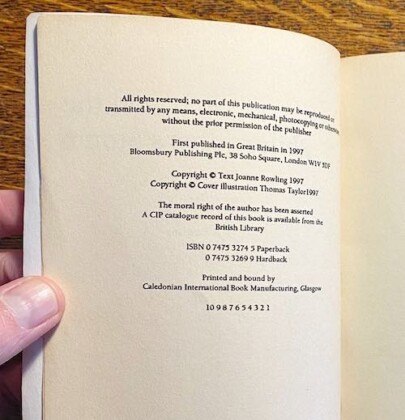 Rare Proof Copy of Harry Potter Book Bought for 15 Cents Could Fetch ...