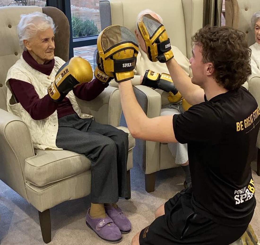 Young Man Helps the Elderly Stay Fit by Giving Them Boxing Lessons–And ...
