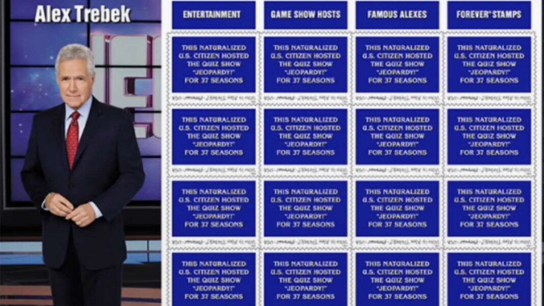 US Post Office Honors Alex Trebek With New Stamps That Look Like ...