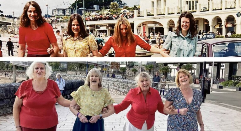 Four Girlfriends Recreate Photo From Their First Fun-Loving Vacation 50 Years Ago