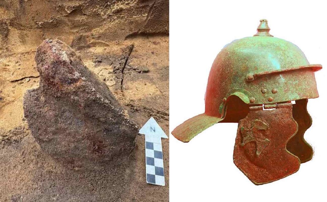 Archaeologists Unearth 'Exceptionally Rare' Roman Helmet at the Site of 'Weapon Sacrifice'