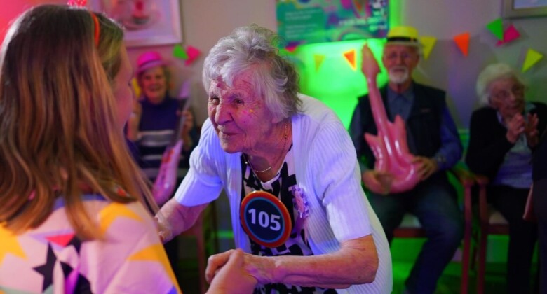 Party-Loving Senior Celebrates 105th Birthday with a DJ and a Rave (LOOK)